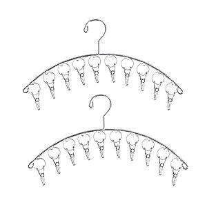 Cabilock 2 Pack Drip Hanger Clothes Clips Laundry Drying Rack Clothes Hanger Laundry Hanger Socks Rack Coat Hanger Clothespin arc