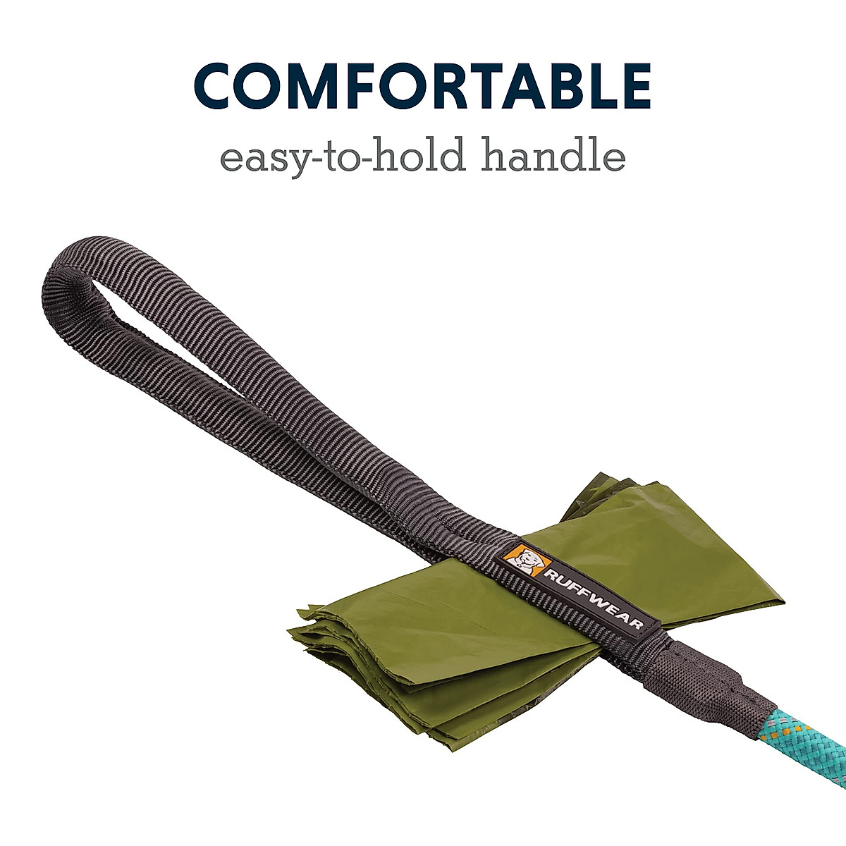 Ruffwear, Just-a-Cinch Dog Leash, 2-in-1 Lead Collar Combination, Aurora Teal