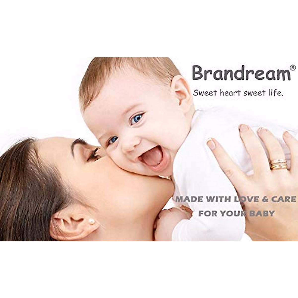 Brandream Playful Elephant Baby Boys and Girl Nursery Crib Bedding Sets 6 Pieces, Grey&Mint