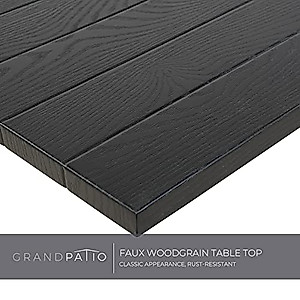 Grand patio 7 Pieces Outdoor Dining Set, Patio Dining Set for 6 with 1 Rectangular Dining Table,Metal Patio Garden Set for Backyard,Patio