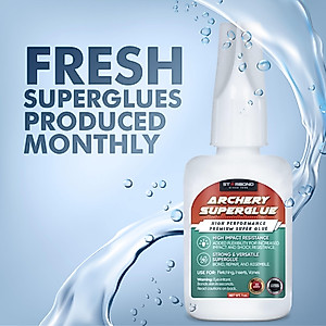 Starbond 1 oz. Premium Archery Fletching Super Glue (Less Brittle, High Impact Resistance), Includes Instant-Dry Activator for Archery Fletching, Arrow Inserts, and Precision Repairs