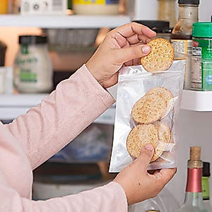 BYRDIES BAGS - Smell Proof Mylar 100 Count Resealable Heat Seal Food Safe Storage Pack With Clear Window - For Snacks Treats Jewelry Crafts Beads (3X4 inch, Blue)