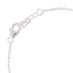 NOVICA Artisan Handmade Rainbow Moonstone Pendant Bracelet Beaded from India Sterling Silver Clear [7.25 in min L x 8 in max L x 0.2 in W 1 mm W Pendant(s) 6.25 in L x 2.4 in W x 0.1 in D] '