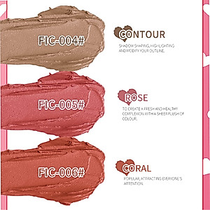 Yeweian Contour Stick, Face Concealer Stick, Bronzer Facial Repair 3D Wonder Stick Face Body Shading Stick Cream（04 Contour）