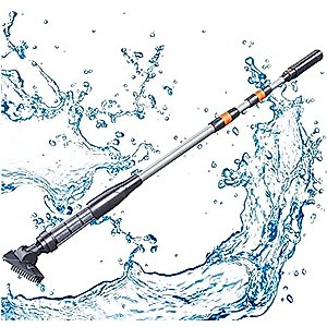 Handheld Pool Vacuum, 2200 mAh, 75+ mins Run time, 92'' Total Reach, Extendable Pool Cleaner, Twist Lock and Lightweight Design. Ideal for Spa, Small Swimming Pool Clean up, Gray