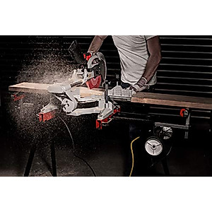 XtremepowerUS 12-Inch Sliding Compound Miter Saw, Blades, Precision Cut Blade Guard Build-in Dust Bag