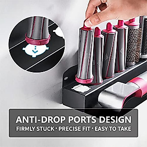 DALUOBO Wall Mounted Hair Curler Storage Rack For Dyson Airwrap Bathroom Shelf Hair Care Tool Stand