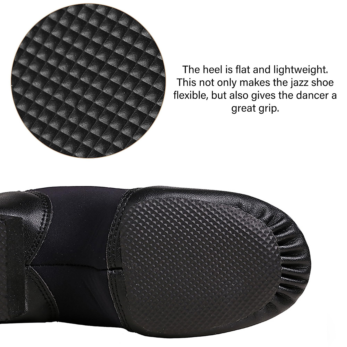 Stelle Jazz Shoes for Girls Boys Leather Unisex Slip-On Dance Shoes (Toddler/Little Kid/Big Kid)(Black,2ML)