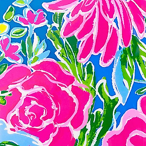 Lilly Pulitzer Leatherette Initial Keychain, Letter Bag Charm for Women, Bunny Business (M)