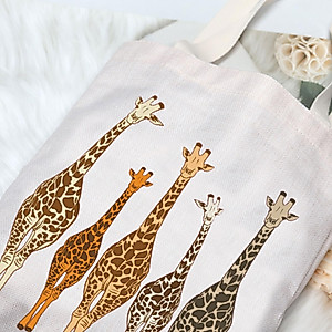 G2TUP Giraffe Tote Bag Giraffe Lovers Reusable Grocery Bag Giraffe Animal Birthday Gift (Giraffe Tote Bag)