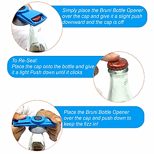 Bruni Multifunction Bottle Opener – Medicine Safety Cap Can Bottle Opener Easy to Use for Children, Weak Hands, Elderly and Arthritis Sufferers (BBO)