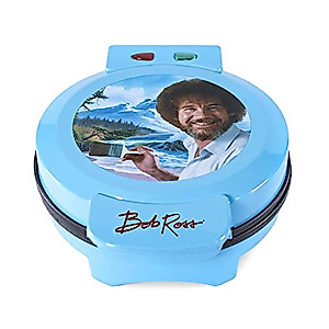 Uncanny Brands Bob Ross Waffle Maker - Bob's Iconic Face on Your Waffles - Waffle Iron