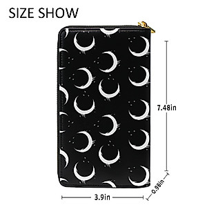 XDMXY Dalmatian print Women’s Zip Around Long Wallets Pu Leather Travel Card Holder Purse - Clutch Coin Purse Card Holder Organizer (A-06)