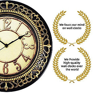 FAERIE Wall Clock for Living Room Decor Large Wall Clock Battery Operated,12 Inches Round Bathroom Clock Silent Kitchen Clock Wall Cute Small Clock Non Ticking Modern Wall Clock Analog Clock