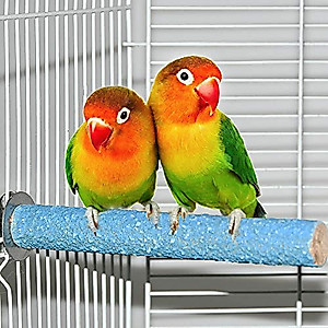 Bird Platform for Parakeet Cockatiels Perch,Lava Ledge for Rats,Sandpaper Perches for Birds, 4 Pack