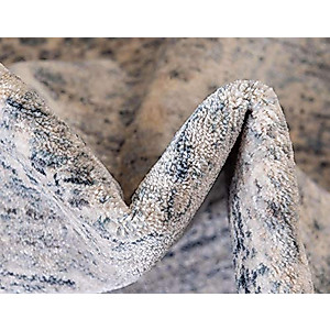 Unique Loom Noble Collection Area Rug - Elizabeth (2' 2" x 3' 1" Rectangle, Gray/ Light Blue)