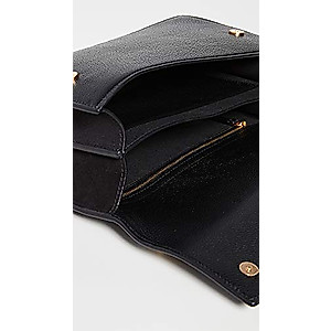 Tory Burch Women's Miller Metal Convertible Shoulder Bag, Black, One Size