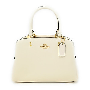 Coach Women's Mini Lilly Carryall (Crossgrain Leather - Chalk - Khaki)