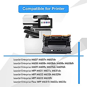 TRUE IMAGE Compatible Toner Cartridge Replacement for HP 37X CF237X 37A CF237A Enterprise M607 M608 M607n M607dn M608n M608dn M608x M609 MFP M631 M632 M633 Printer (Black, 1-Pack)
