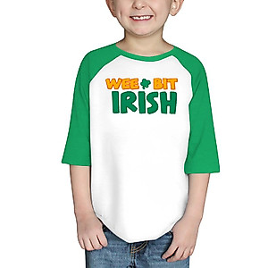Toddler Boys St. Patrick's Day Funny We Bit Irish Raglan Sleeve Tee Irish Cute Shirt for Toddler Girls 1-2 Years 2XS