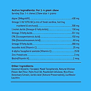 Omega 3 Fish Oil for Dogs Soft Chews 120 ct - Omega 3 for Dogs with Biotin & Vitamin E for Shiny Coat - Dog Skin and Coat Supplement for Itchy, Dry Skin - Shedding Omega 3 6 9 Oil for Dog