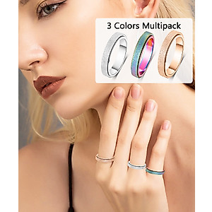 OreilleStar Anxiety Ring for Women Fidget Ring Fidget Toys Adults Spinner Rings for Anxiety Fidget Rings for Anxiety for Women Band Ring Size 8