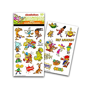 Nick Shop Nicktoons Rugrats Mini Backpack For Kids,Bundle With 11 inch Rugrats School Bag and Stickers (Rugrats Reptar School Supplies Set)