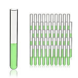 Utile 50pcs of Plain Cylindrical Glass Test Tubes, Vol.14ml, 16x125mm, Medium Borosilicate Glass Material, 4004.0129.50
