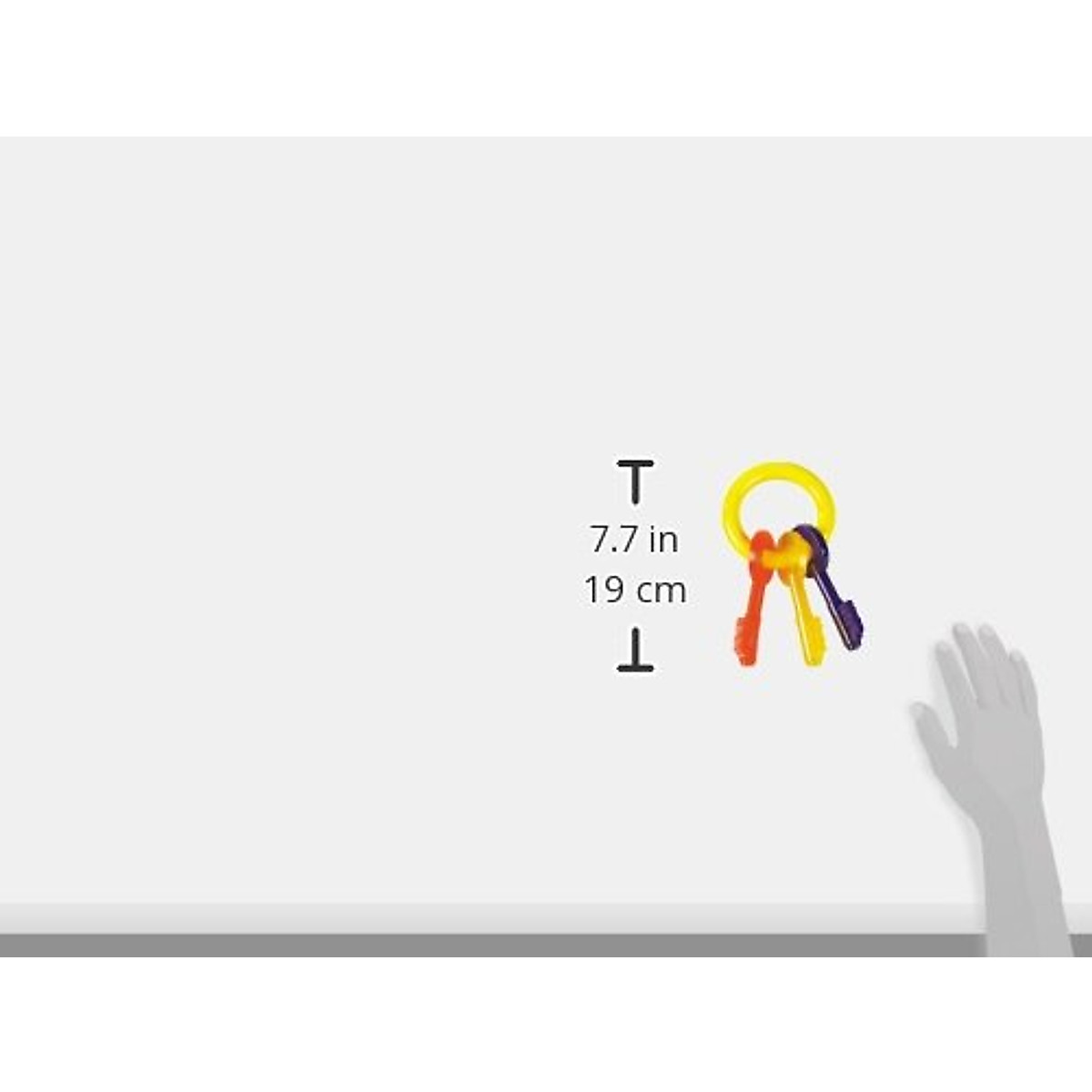 Nylabone Puppy Chew Keys Toy - Puppy Chew Toys for Teething - Puppy Supplies - Bacon Flavor, Medium/Wolf (1 Count)