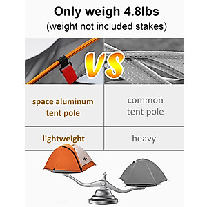 Backpacking Tent - AYAMAYA Waterproof 2 Person Ultralight Camping Tents with Removable Rainfly,Lightweight Aluminum Frame Freestanding Hiking Tent for 1 2 Person Easy Setup for Camping Hunting Travel