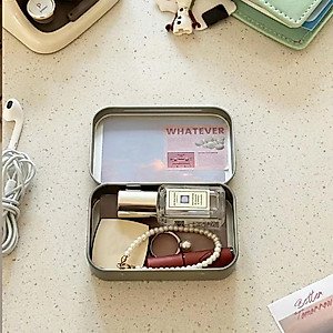 LIGHUFEIC 2 Pcs Metal Rectangular Hinged Tins Metallic Hinge Tin Box,Mini Versatile Home Storage Container Kit with Lid,Ideal for Candies, Jewelry, Crafts & More(Black)