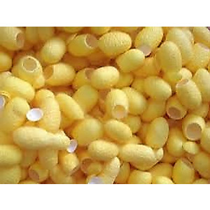 Mimi Organic 100% Natural Mulberry Silk Hand Face Yoga Towel 2 Layer | Newborn Baby and Woman | Heavenly Soft Washcloth 12x12in 1pc, Natural Yellow No Bleached No Dyed