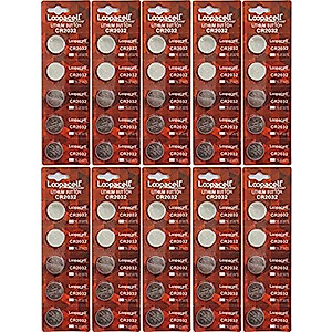 100x Loopacell Cr2032 Battery (CR2032/DL2032/E-CR2032/SB-T51/LF1/2V) Lithium 3v