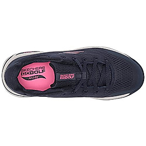 Skechers Women's Go Arch Fit Golf Shoe, Navy/Pink, 9