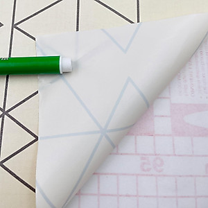 Yifely Geometry Shelving Paper Self-Adhesive Drawer Liner Waterproof Covering Shelf Dividers Entry Tables 17.7 Inch by 9.8 Feet