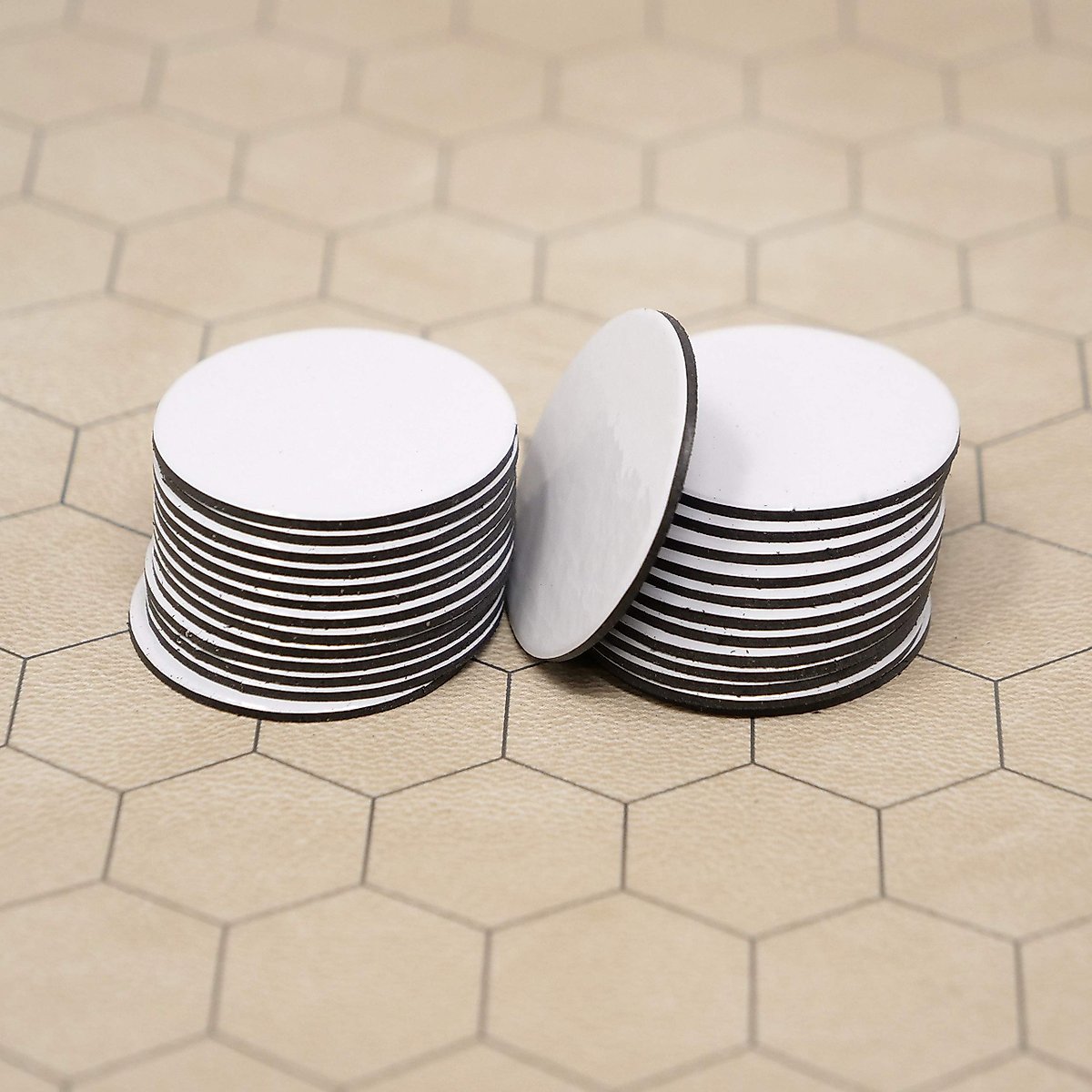 Value Pack of 28 - Dry Erase - Reusable - Blank 1.5" Circle Board Game Chits Tiles Counters Markers DIY D&D