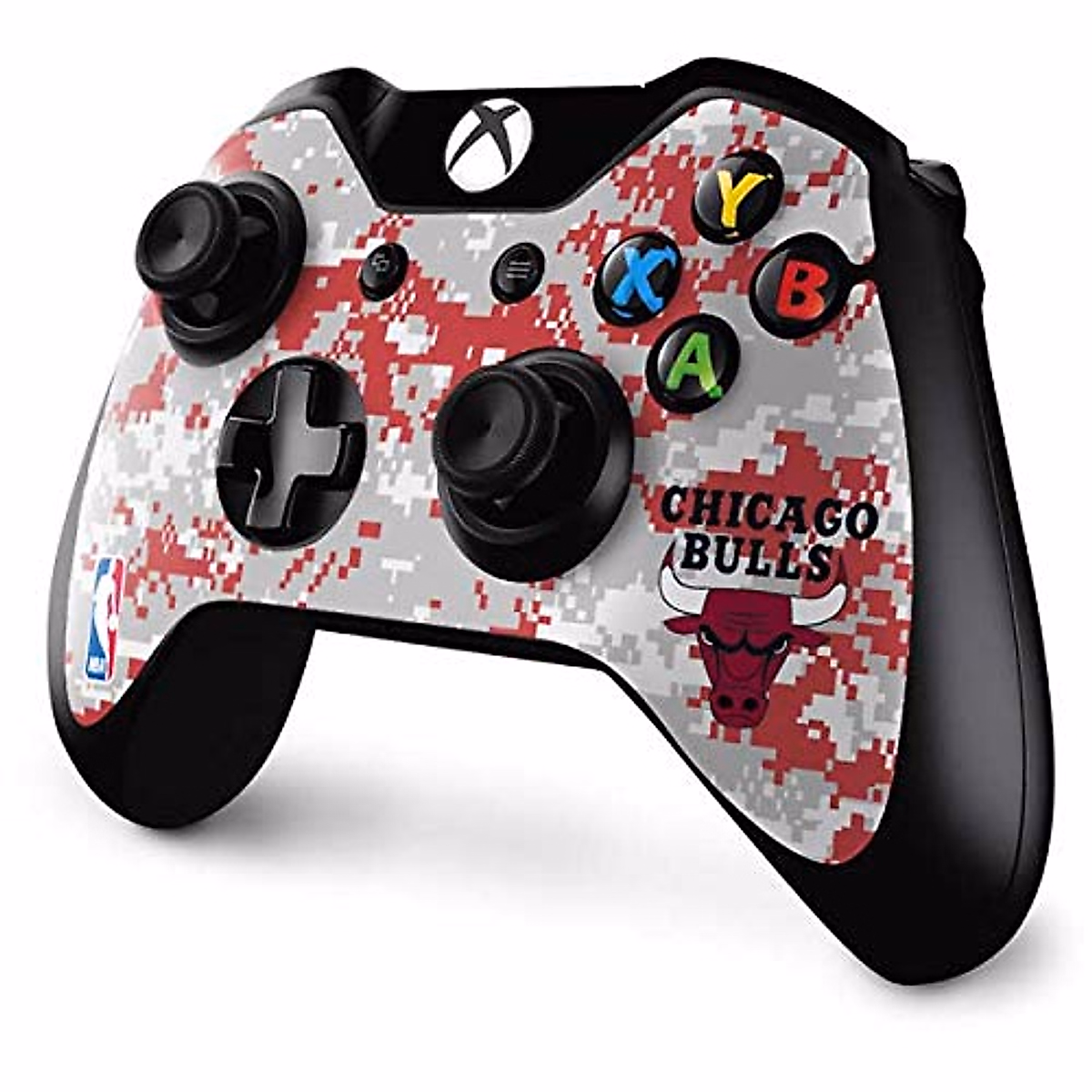 Skinit Decal Gaming Skin Compatible with Xbox One Controller - Officially Licensed NBA Chicago Bulls Digi Camo Design