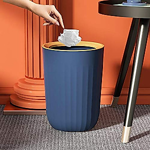Hosaire. Waste Basket Trash Can Kitchen Waste Basket with Cover for Bathroom Home Office Dorm Kids Room 1 Pcs, Purple, 2431.5CM