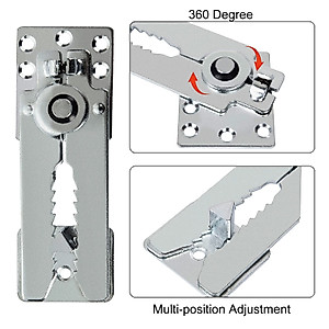 MNKNENG 4 Pack Sectional Couch Connectors Heavy Duty Steel Couch Connecting Clamp Interlocking Sofa Linker, Universal Sectional Clips Sofa Connection Bracket Hooks Buckle for Sliding Sofas