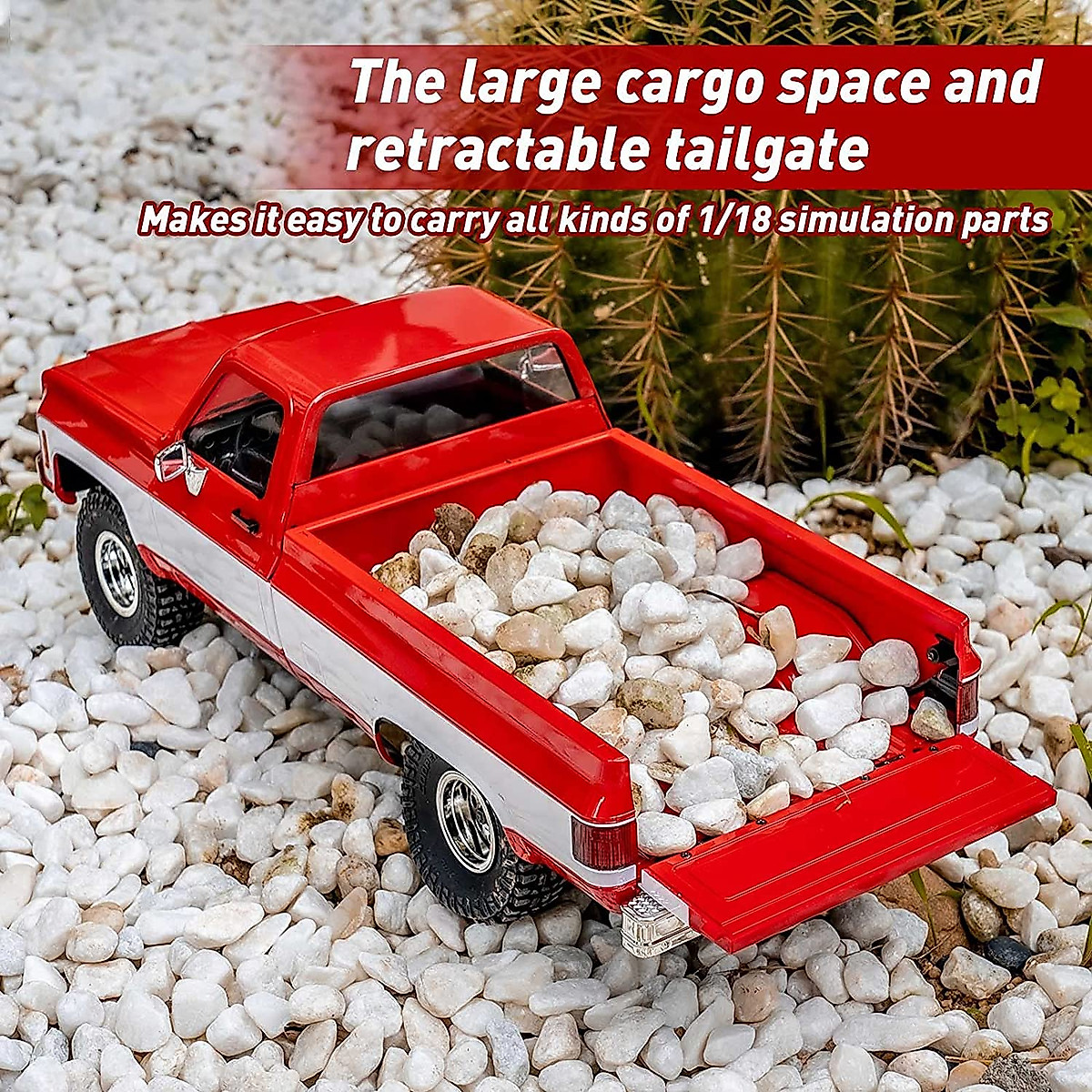 FMS 1/18 RC Crawler K10 4WD Brushed RTR RC Car Official Licensed RC Model 4WD Hobby RC Crawler Remote Control Car with LED Lights 3-Ch 2.4GHz Transmitter for Adults