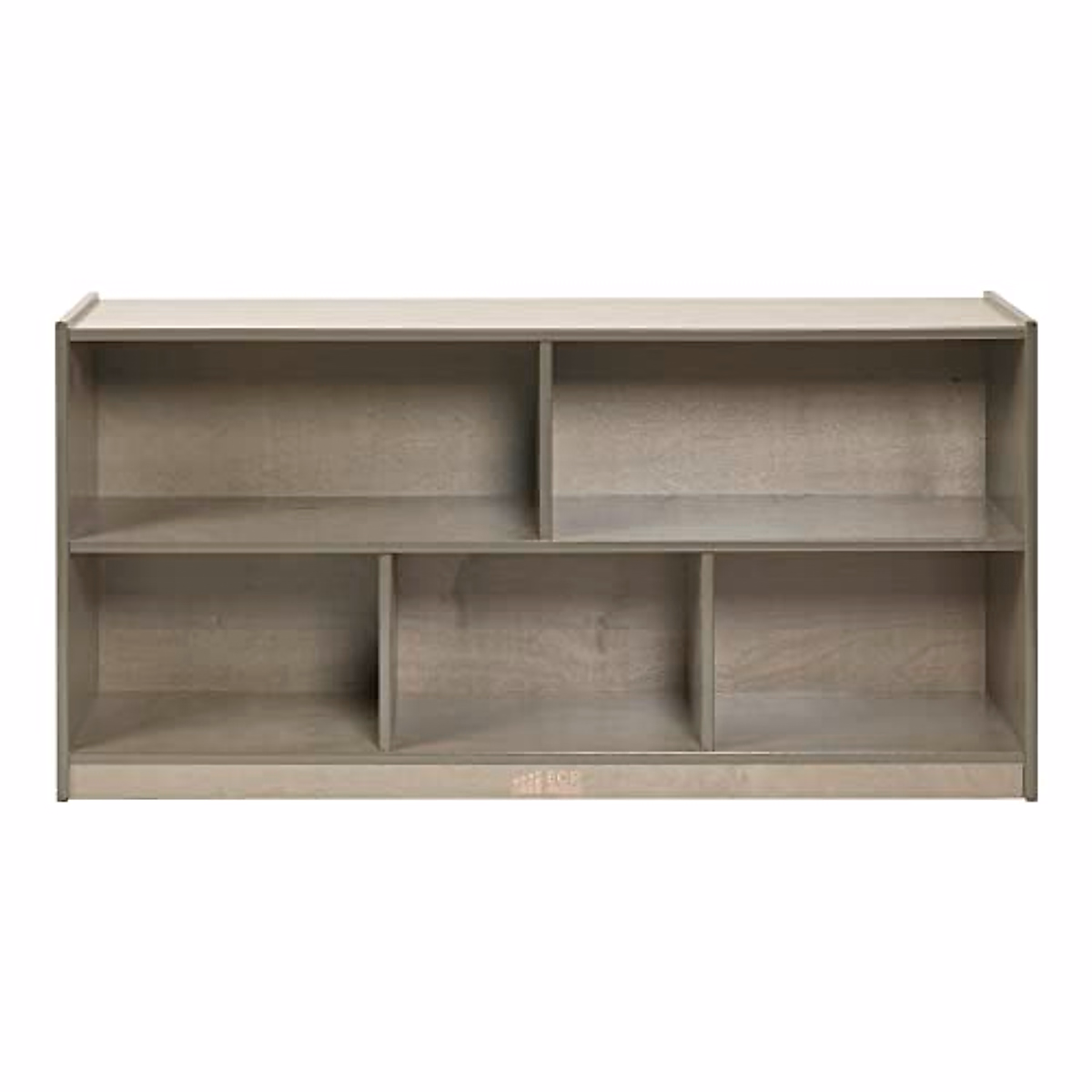 ECR4Kids 5-Compartment Mobile Storage Cabinet, 24in, Classroom Furniture, Grey Wash