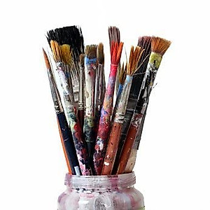 Green Piece® Paint Brush Cleaner and Restorer for Art Paint Brushes - 100% Natural - Non-Toxic - Wet or Dry Paint - No Chemicals - Oil or Acrylic Paints, Wood and Metal - Amazing Power - 18 Oz