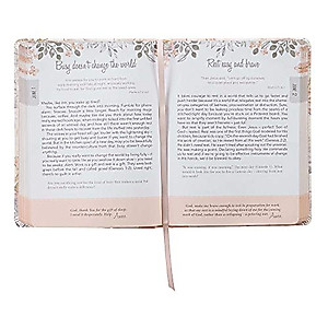 Walking in Grace - 366 Inspirational Devotions for an Abundant Life in Christ - Floral Faux Leather Flexcover Devotional Gift Book for Women