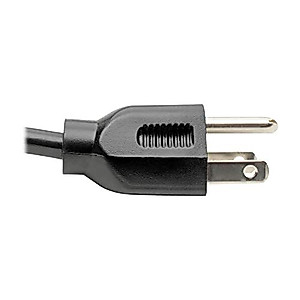 Tripp Lite Standard Computer Power Cord 10A,18AWG (NEMA 5-15P to Left Angle IEC-320-C13) 6-ft.(P006-006-13LA),Black