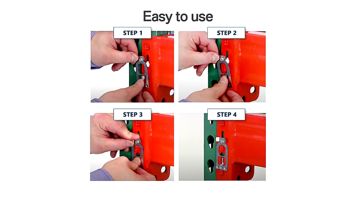 Teardrop Pallet Rack Safety Clips - 100PCS