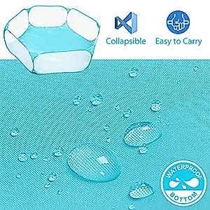 PrimePets Small Animal Cage Tent, Hamster Pet Playpen, Guinea Pig Cage Yard, Waterproof Foldable Outdoor/Indoor Pop Open Exercise Fence, Yard Fence for Baby Chicken Hedgehogs