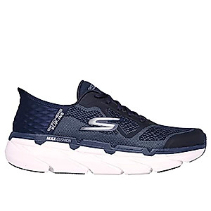 Skechers Men's Max Cushioning Slip-Ins-Athletic Workout Running Walking Shoes with Memory Foam Sneaker, Navy, 12 X-Wide