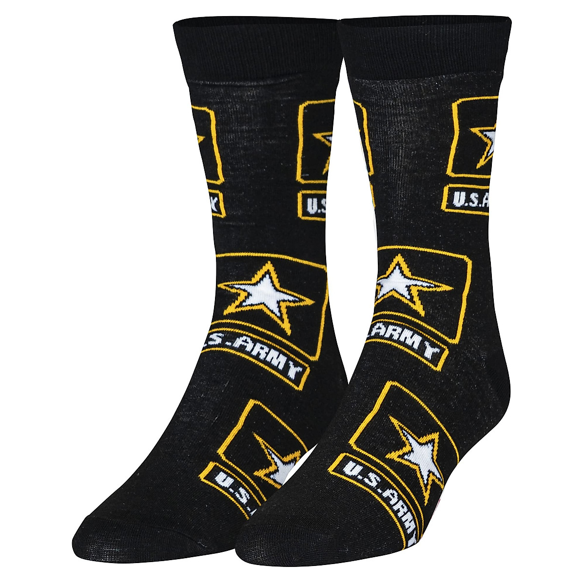 Crazy Socks US Army Fun Print Novelty Crew Socks for Men