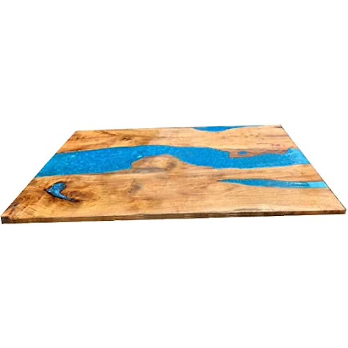 Epoxy Table, Live Edge Wooden Table, Epoxy Resin River Table, Natural Wood,Dining Table, Natural Epoxy Table, Resin Table 42" x 24" Inch