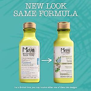Maui Moisture Lightweight Curls + Flaxseed Conditioner, Conditioning, Paraben Free, Silicone Free, 13 Fl Oz
